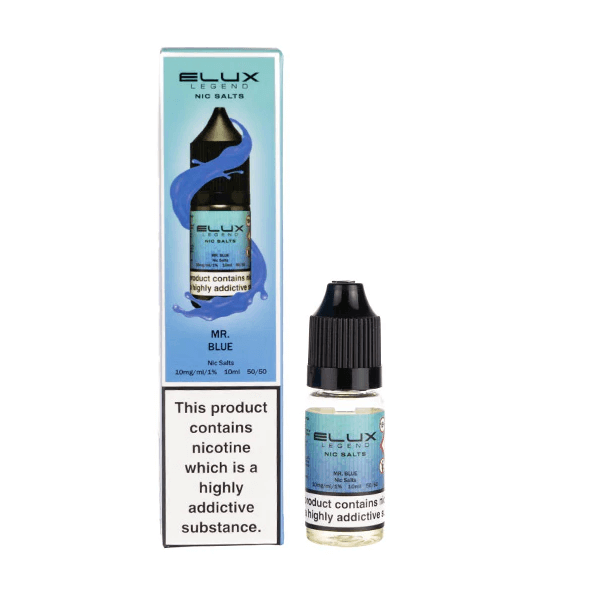 Shop Mr Blue Nic Salt E-Liquid by Elux Legend Pack of 10