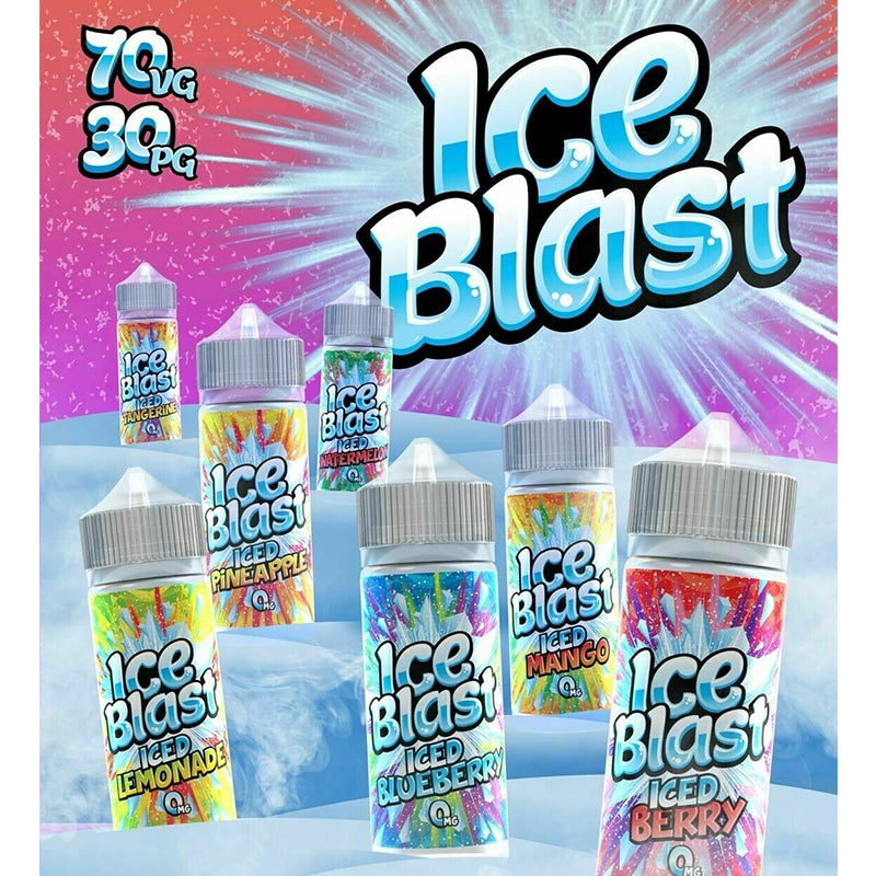 E LIQUID 100ML ICE BLAST PREMIUM VAPE JUICE 70/30 SHORT FILL 0MG SUBOH