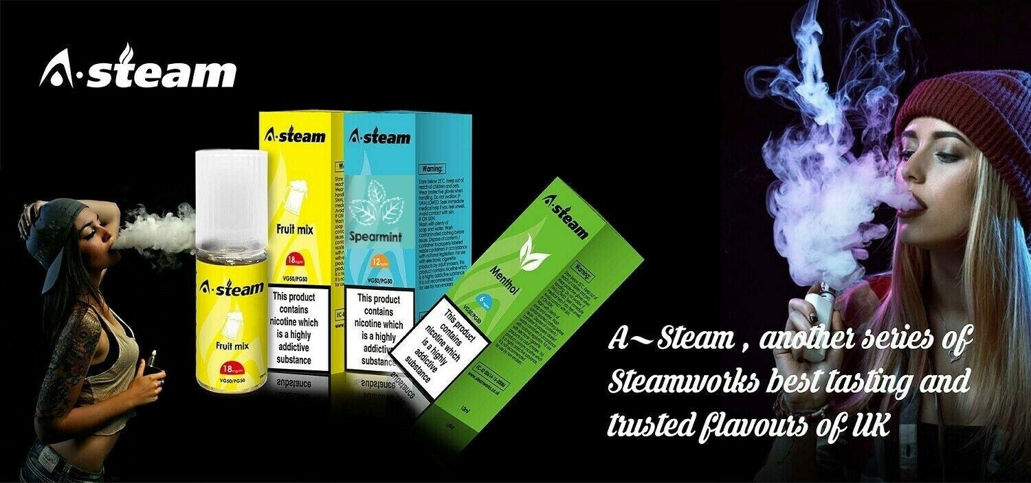 A Steam Vape | A Steam E Liquid 10ml | UK Vapor Waves